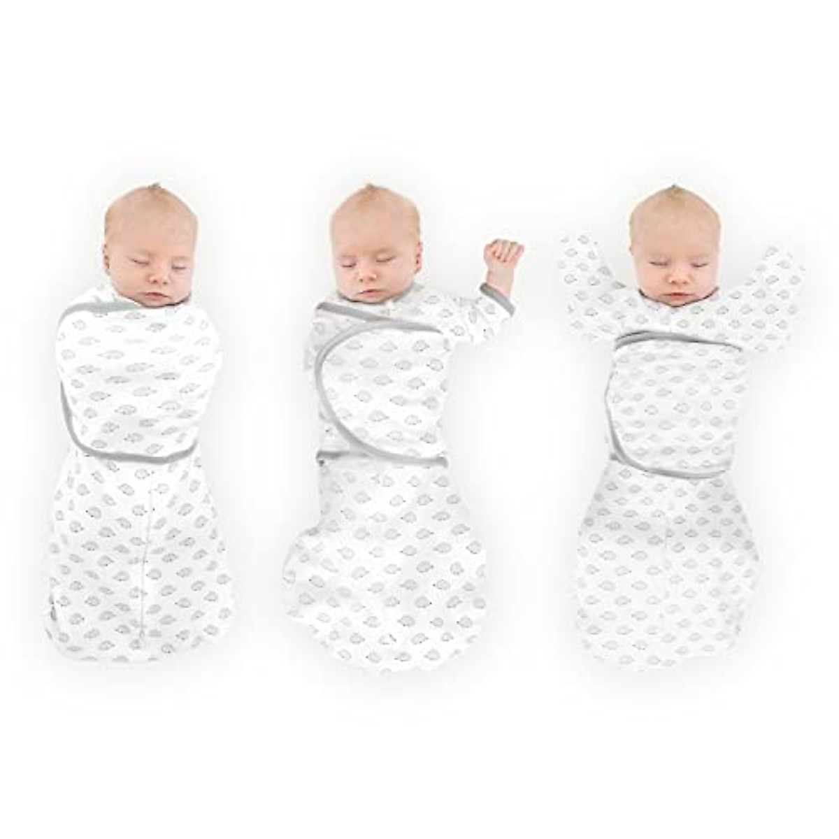 SwaddleDesigns Omni Swaddle Sack® Arms Up Half-Length Sleeves & Mitten Cuffs, Easy Swaddle Transition, Hedgehogs, 0-3 Month