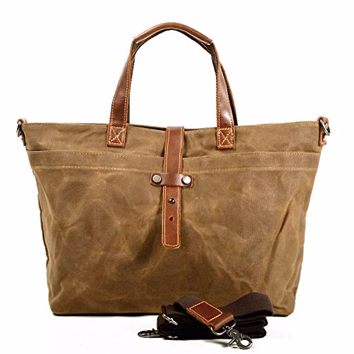 Canvas Hobo Bags for Women Leather Tote Bag Shoulder Bag Top Handle Satchel Purses and Handbags (Brown)