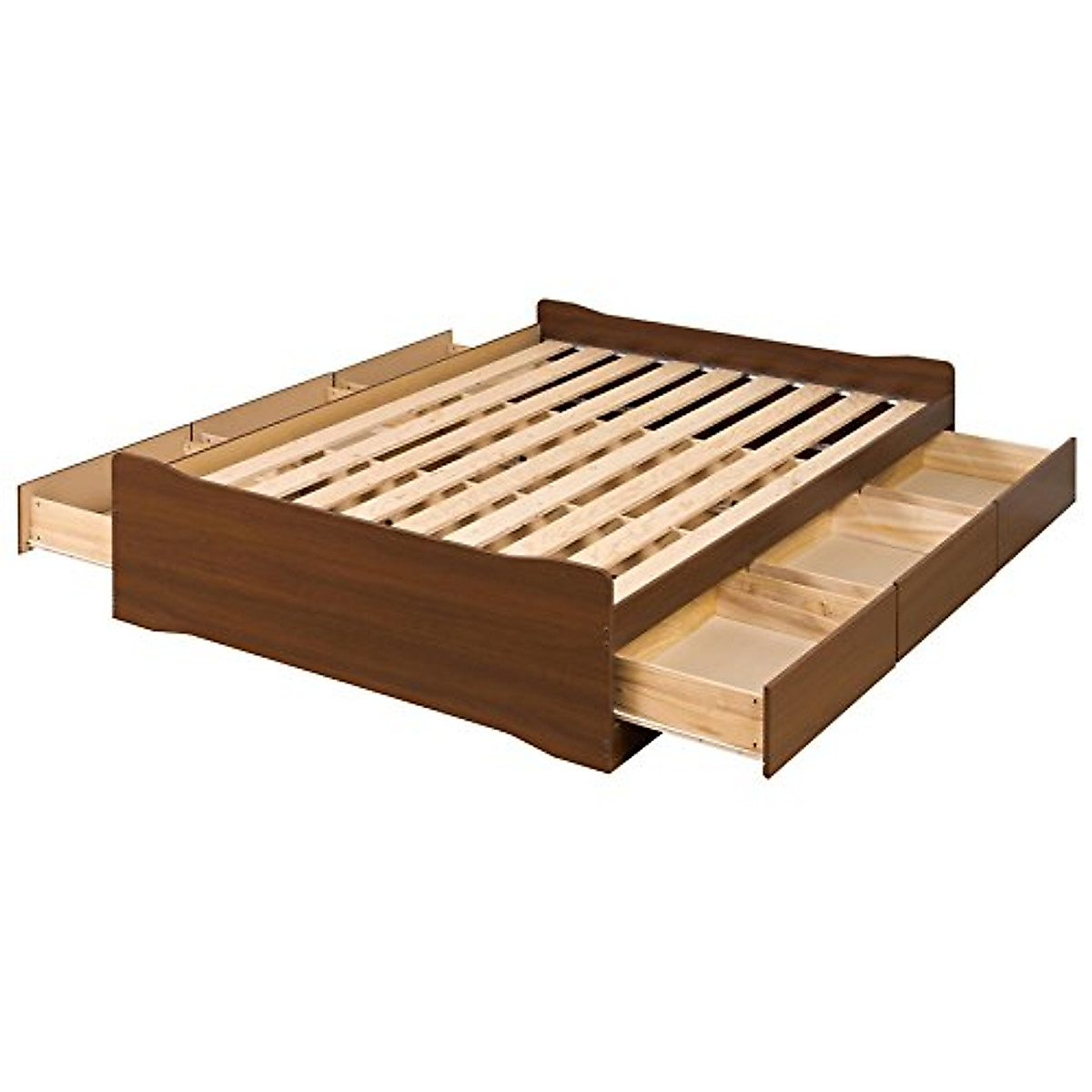 Prepac Coal Harbor Queen Mate's Platform Storage Bed with 6 Drawers, Espresso