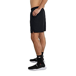 Champion Mens Sport Shorts, Athletic For Men, Lightweight Gym 7", Black, Medium US