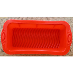 TOPOLMOLD 2 Pieces Silicone Bread Loaf Pan Cake Mold Nonstick Silicone Homemade Loaf Holiday Baking Pan for Homemade Cake, Break, Meatloaf, Quiche (8.25 x 4 inch)