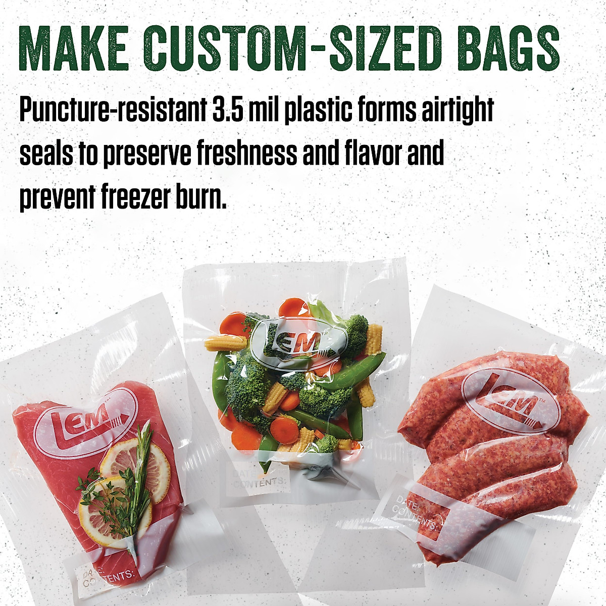 LEM MaxVac Vacuum Bag Roll - 2 11" x 16' Rolls