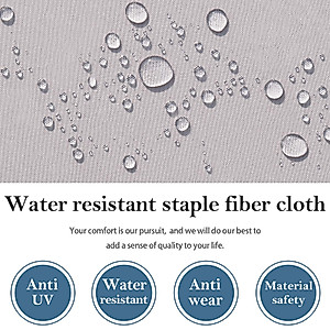 FKSLIFE Cushion Replacement Outdoor,14Pieces Waterproof Patio Furniture Cushions,Sofa Cushions with Removable Cover Seat & Back Cushion for Chair Sofa Couch,Fade Resistant(Grey+Black Edges)