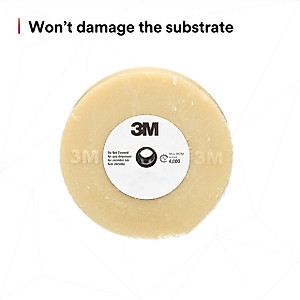 3M Stripe Off Wheel – Adhesive Remover – Eraser Wheel – Removes Decals, Stripes, Vinyl, Tapes and Graphics – 4” diameter x 5/8” thick – 07499 – Pack of 1