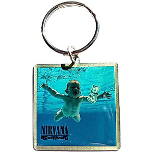 Nirvana - Nevermind Keychain Design Photography, blue, One size