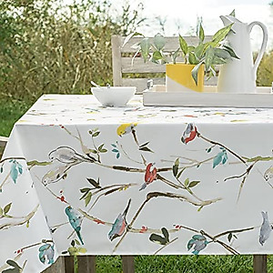 Benson Mills Indoor-Outdoor Spillproof Fabric Tablecloth for Spring/Summer/Party/Picnic (52" x 52" Square, Menagerie)