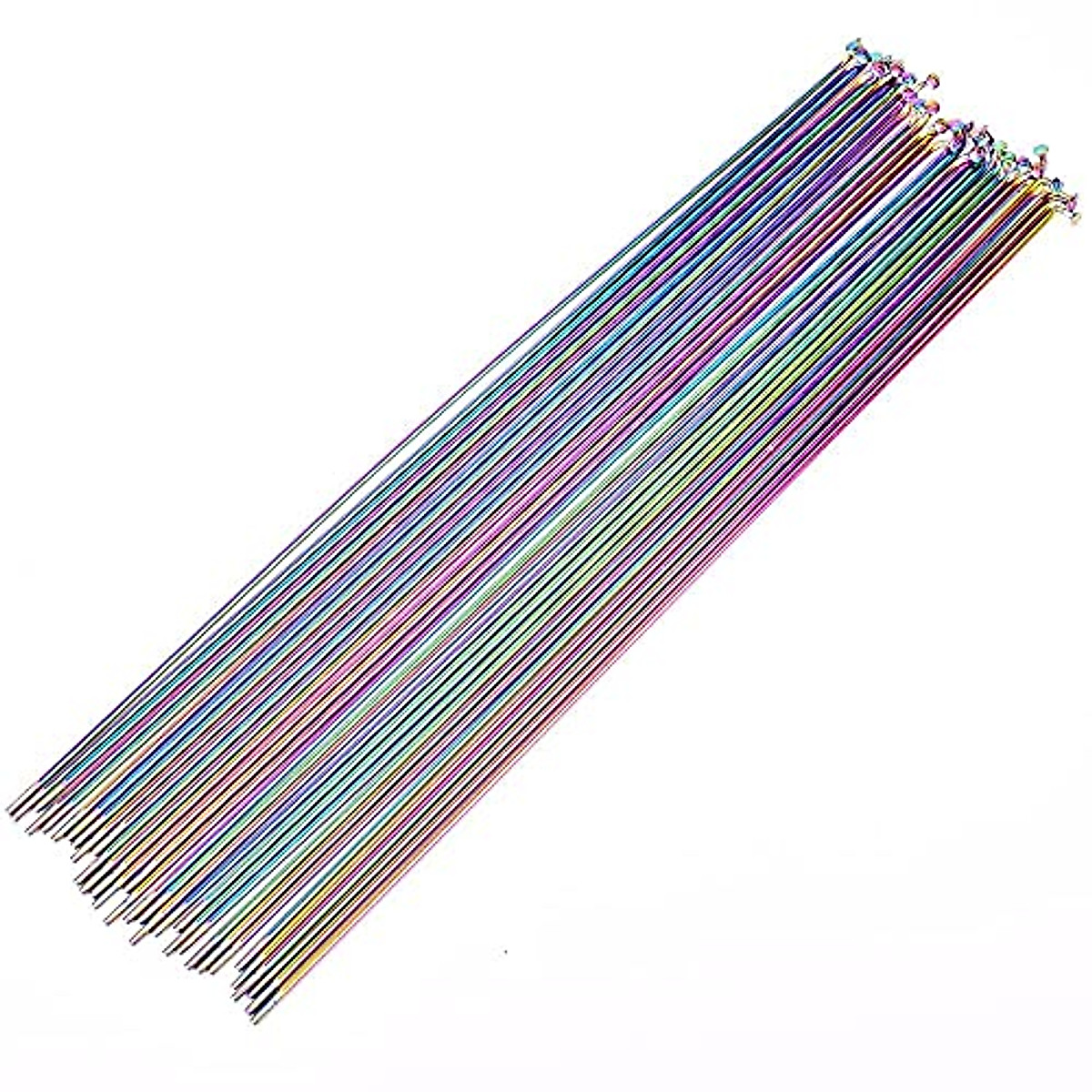 chensong Spokes Nipples Bicycle Spoke Wire Vacuum Pating Rainbow 26 27.5 29 Inch Mountain/Road Bike Stainless Steel 14G 259/261/271/273/291/293MM Cycling Spokes (Color : 263MM)
