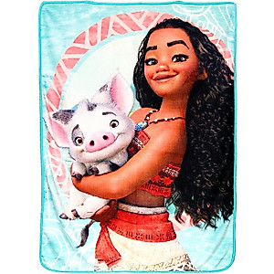 Disney's Moana, "Voyagers" Micro Raschel Throw Blanket, 46" x 60", Multi Color