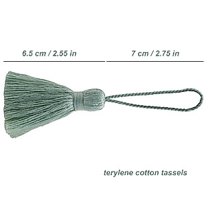 amokk Cute Chunky Bookmark Tassels with Cord Loop for Home Decor Tassels for Jewelry Making, Bookmark, DIY Craft - 5.31 in Length 14 Pieces (Multi)