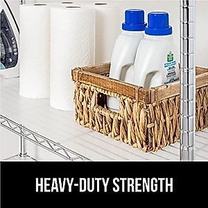 Gorilla Grip Wire Shelf Liners Set of 3 and Under Sink Mat, Wire Shelf Liner Size 14x24 in Clear, Waterproof Hard Plastic, Under Sink Mat Size 24x30 in Charcoal, Slip Resistant, 2 Item Bundle