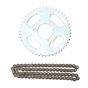 12V 120W High Speed Electric DC Brushed Motor Kit, Electric Scooter Brushed Motor Kit with 25H76 Chain and 25H 3 Hole 47 Teeth Crankset for Bike e-Bike ATV