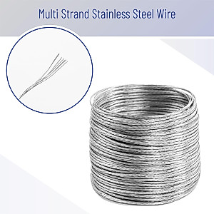 Mr. Pen- Picture Hanging Wire Kit, 100Ft Picture Wire Hanging, D Rings Picture Hanging, Picture Frame Hanging Kit, Picture Frame Wire, Wall Hanging Kit, Wire for Hanging Pictures, Painting Hanging Kit