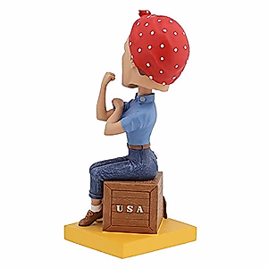 Royal Bobbles Rosie The Riveter Bobblehead, Premium Polyresin Lifelike Figure, Unique Serial Number, Exquisite Detail
