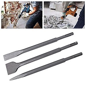 ✪ 3x SDS Plus Chisel Set Round Handle Point Chisel Flat Chisel Wide Chisel Tools