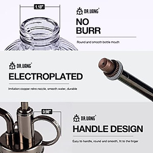 DR.UANG Plant Mister Spray Bottle for Plants Glass Indoor Plant Spritzer Mister Bottle Plant Gifts (Brown 180ml 6 inch)