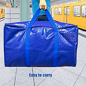 4 Pack Extra Large Moving Bags Heavy Duty Extra Large Storage Bags with Zippers Storage Totes for Space Saving Moving Storage