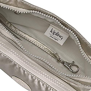 Kipling Women's Myrte Crossbody Handbag, Convertible Metallic Purse, Nylon Clutch and Waist Bag