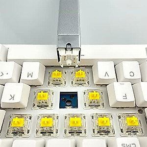 Gateron G Yellow Pro Switches Pre-lubed 3pin RGB SMD Linear for Gaming Mechanical Keyboard (72 Pcs,Yellow)