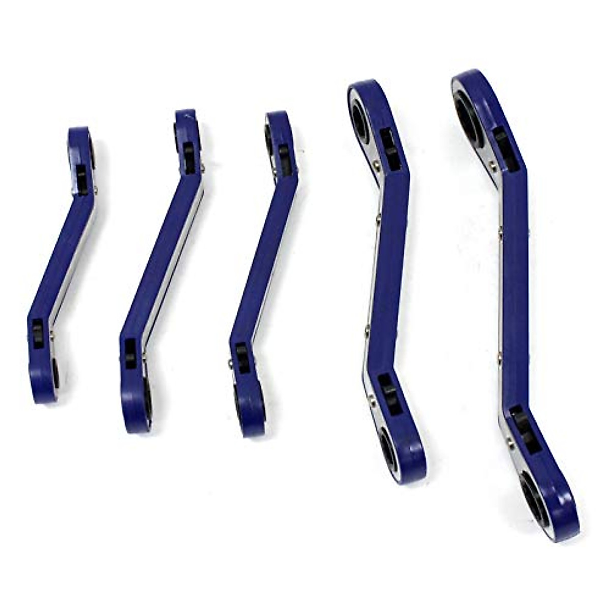 ARC-POWER 5 pc SAE Offset Ratcheting Box Closed End Wrench Set 6/12 Point 1/4" - 11/16"