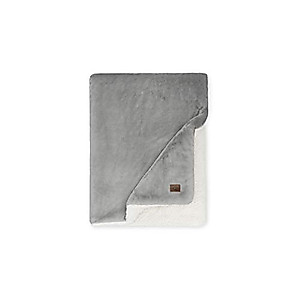 UGG Wade Fluffy Sherpa Fleece Throw Blanket, Seal, 50" x 70"