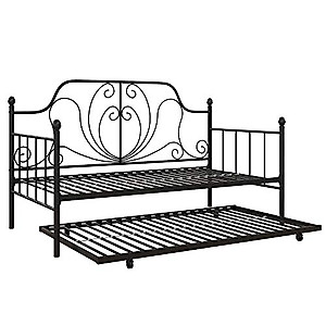 DHP Lucie Metal Twin Size Frame, Black Daybed