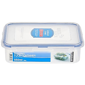Lock&Lock 19-Fluid Ounce Rectangular Food Container, Short, 2.3-Cup