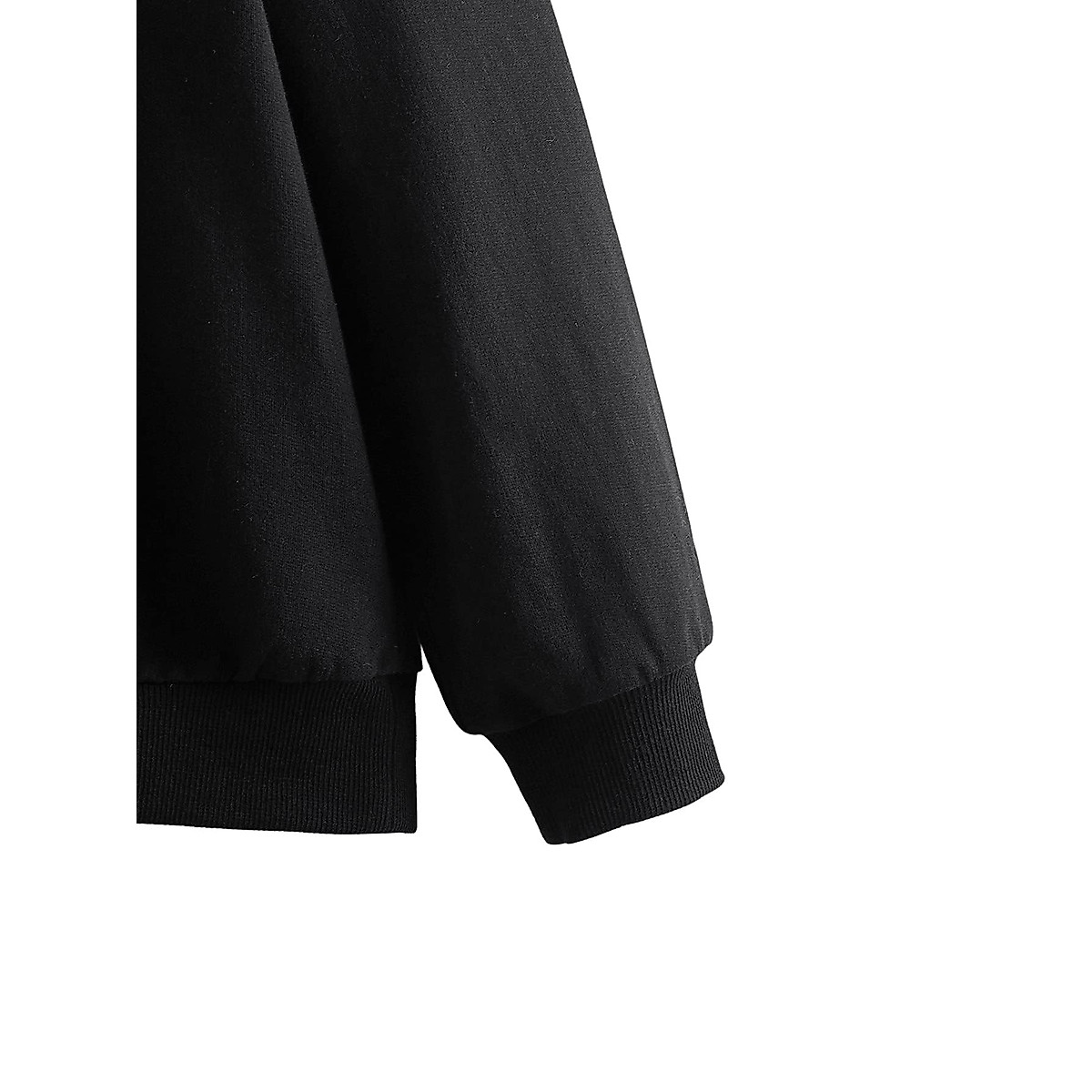 SOLY HUX Girl's Contrast Collar Letter Print Long Sleeve Pullover Top Sweatshirt Light Blue 10Y