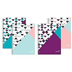 Silvine TWA4AC A4 Plus Stripes Design Twinwire Notebook (Pack of 4)