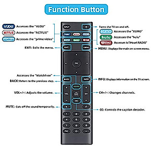 UNOCAR Remote for Vizio Smart TV Remote XRT-136 and Vizio Smart TV Quantum 4K UHD HDTV SmartCast Watchfree Vizio D E M P V Series LED LCD 24 32 40 43 48 50 55 60 65 70 75 inch TV Netflix Hulu Prime