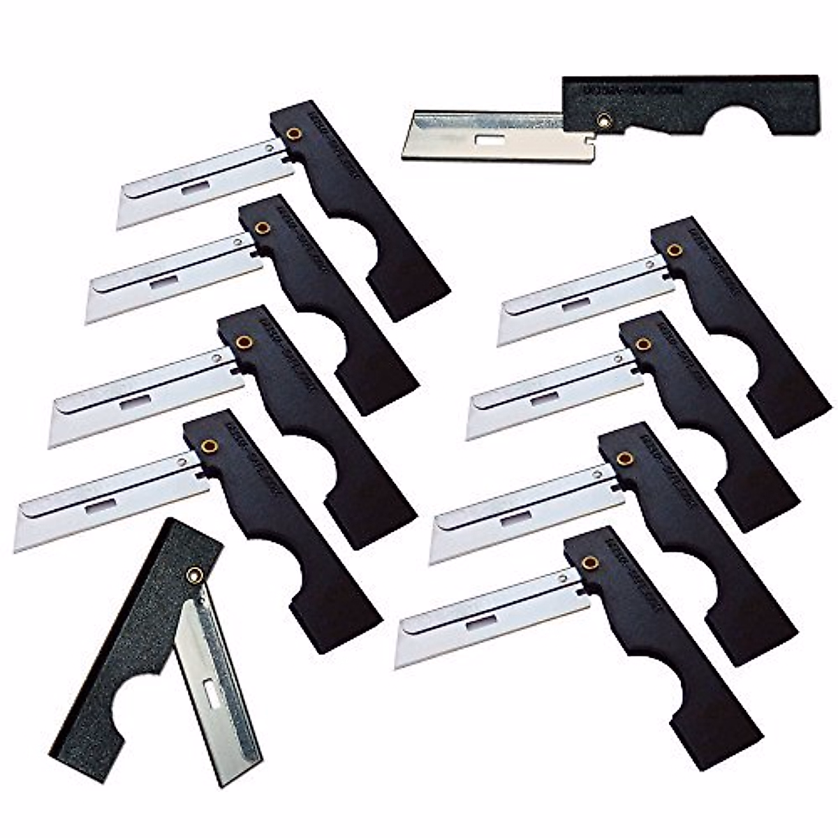Derma-Safe Folding Utility Razor (10-pack) for Survival & First Aid Kits (Black) by DermaSafe