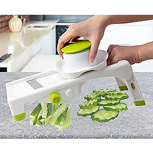 Brieftons QuickPrep Mandoline Slicer for Kitchen, Premium Quality Multi Purpose Vegetable Slicer, Cutter, Shredder, With 4 Cutting Modes, Multiple Thickness Levels to Slice, Chop, Julienne Veggies