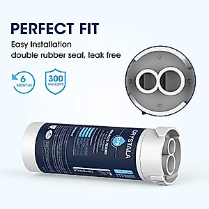 Crystala Filters XWF Water Filter, Compatible with GE XWF Refrigerator Water Filter, 3 Pack