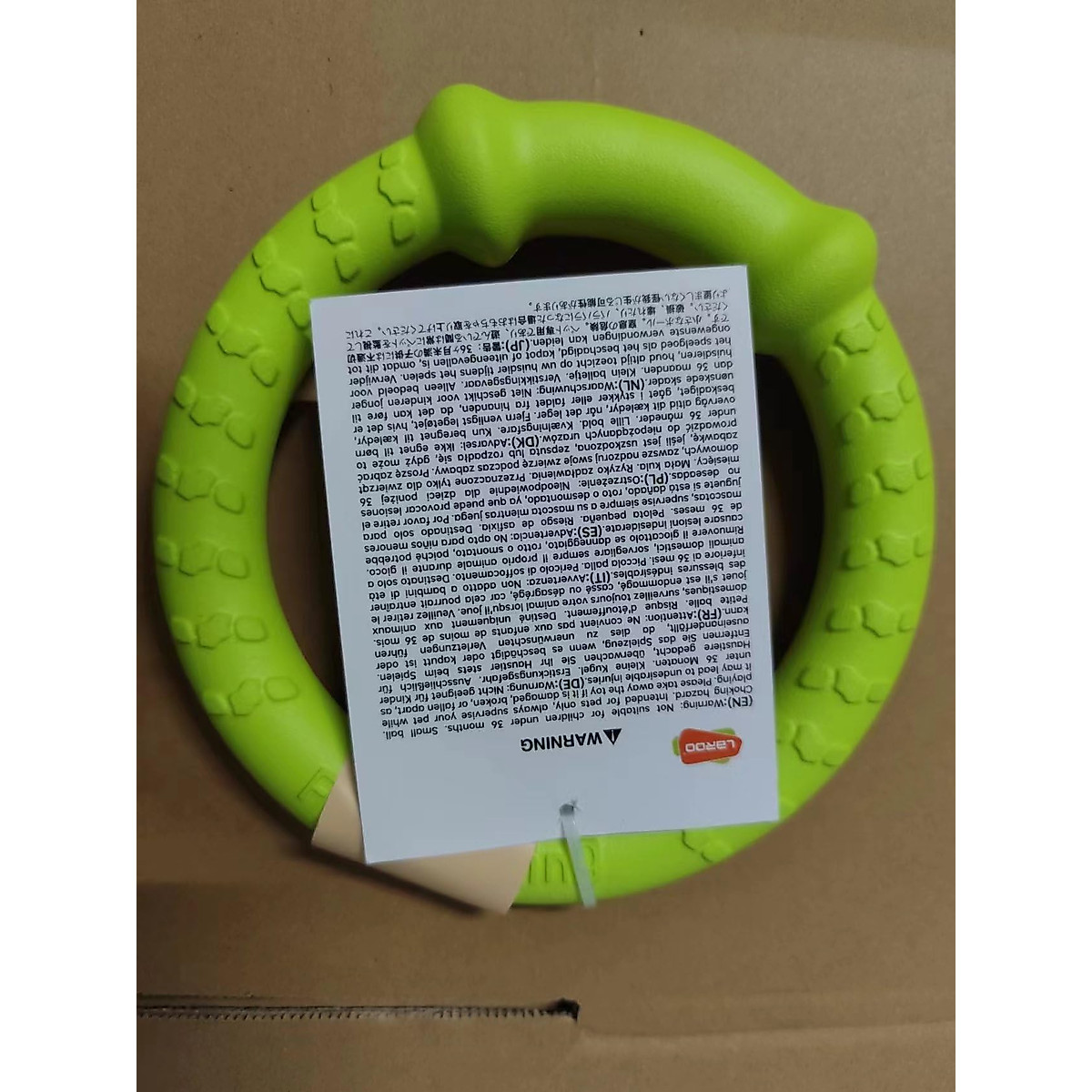 LaRoo Dog Flying Ring Toys, Floating Flying Disc ABS Durable Interactive Chew Toys for Training Outdoor Playing Puppy Medium Large Dogs (Small Green/18cm)