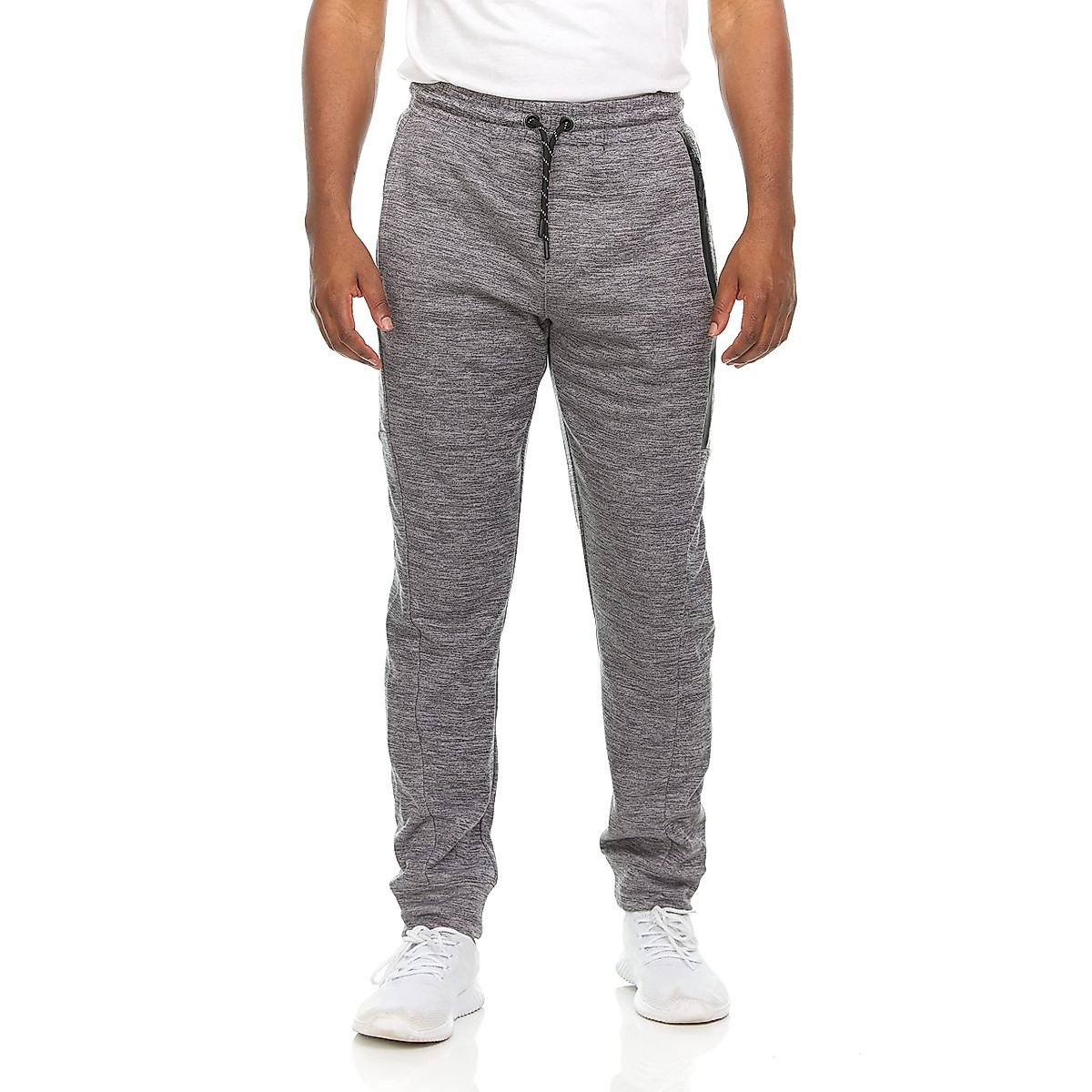 Spalding Mens Alumni Performance Fleece Jogger Pant, Grey Spaced Dye, L