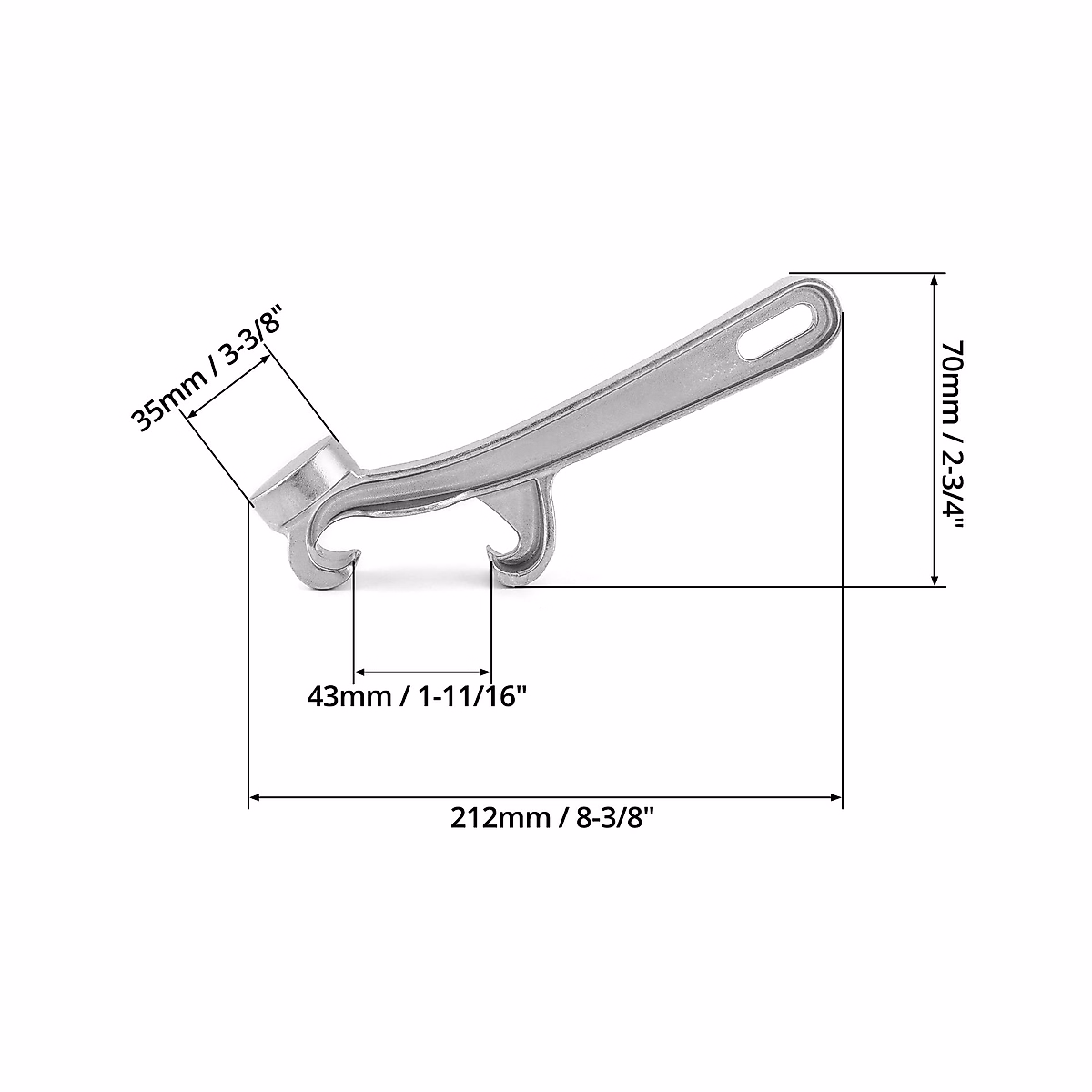 QWORK Barrel Opener, Aluminum, 8", Silver, for Home Industrial Use