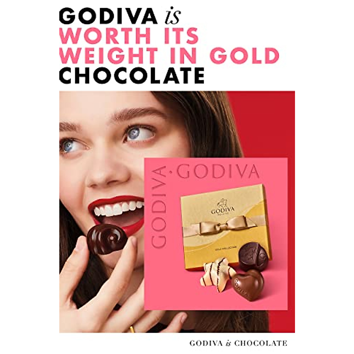 Godiva Chocolatier Assorted Chocolate Gift Box - Assorted Dark, Milk, White, Raspberry, Caramel, and Chocolate- Blue Ribbon Classic Gold Box - 19 pieces