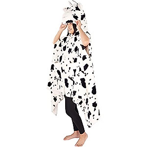 Cozy Critter Wrap Blanket for Adult|Cute Animal Designs |Super Soft and Warm| Oversized Blanket - Critter Wrap Cow