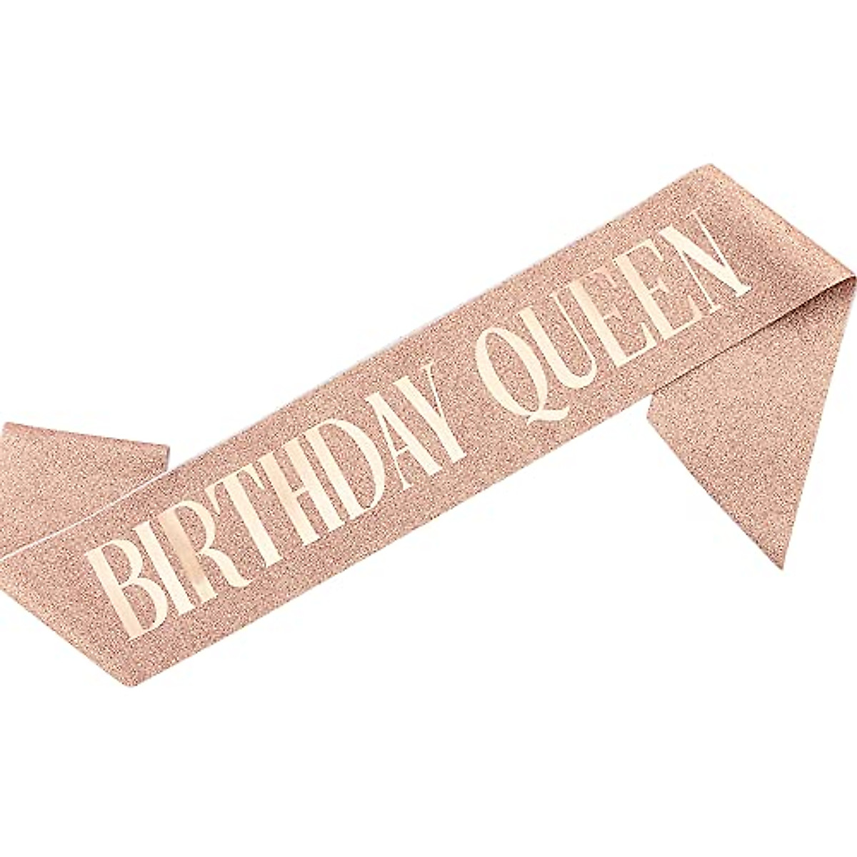 AOPRIE Birthday Crown for Women Birthday Queen Sash for Women Birthday Tiara for Women Birthday Girl Headband Princess Crown Rhinestone Happy Birthday Accessories Rose Gold