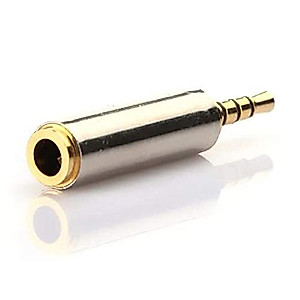 2pack Gold Plated Stereo Audio Headphone Adapter Converter Jack (2.5mm Male to 3.5mm Female, Silver)