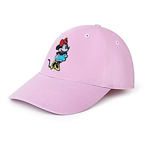 Disney Women's Standard Adult Baseball Cap, Minnie Mouse Adjustable Dad Hat, Pink, ONE Size