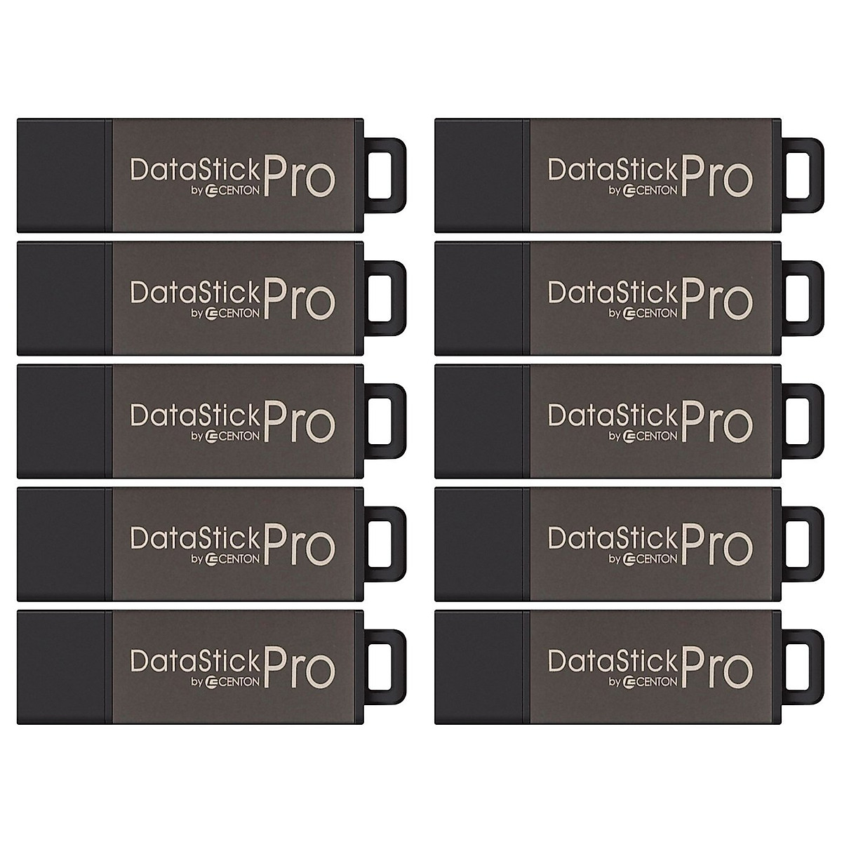 Centon DataStick Pro USB 2.0 Flash Drive 4GB x 25, Grey