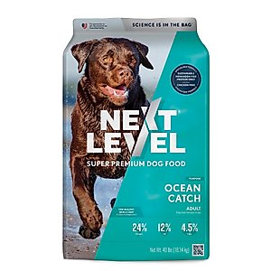 Next Level Super Premium Dog Food – Ocean Catch – Dry Kibble for Adult Dogs of All Breeds – 24% Protein, Fish with Gluten Free Grains