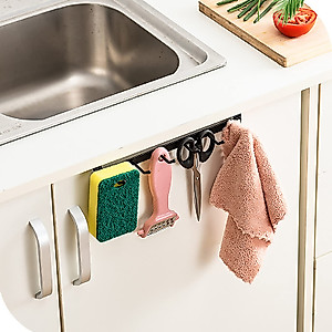 3 Pcs Mug Hooks Under Shelf, Cup Holder Under Cabinet, Coffee Mugs Cups Storage Rack Holder Hanger, Adhesive Drilling Free 6 Hook Coffee Cup Mug Holder Hanger for Kitchen Cabinet Shelf