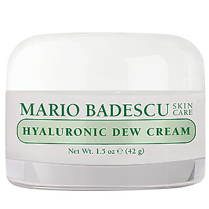 Mario Badescu Oil Free Hyaluronic Dew Cream | Hydrating Face Cream Formulated with Squalane for a Dewy Glow | 1.5 Oz