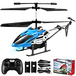 Britik Remote Control Helicopter for Kids - RC Helicopters Toys, One Key Takeoff/Landing and Hover Functionality, 3-Speeds, LED Lights and Crash Protection-Indoor Flying Toy, Gift for Boys/Girls Kids