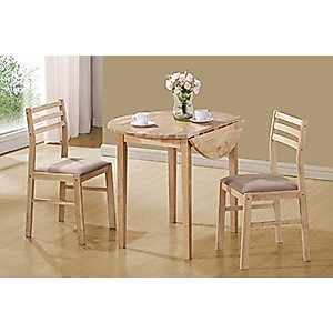 Coaster 3-Piece Dining Set with Drop Leaf Beige and Natural