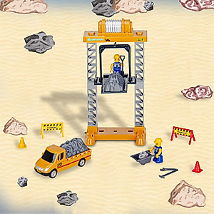 CloverCat Construction Toys for Kids - Toy Construction Vehicles Playset with Excavator, Tractor Truck, Backhoe, Crane, Dump Trucks - Great Birthday Gift for 3 4 5 Year Old Boys & Toddlers (Set 3)