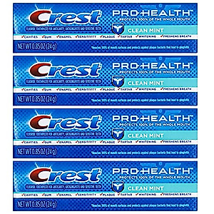 Crest Pro-Health, Clean Mint Toothpaste, 0.85 oz (24g) - Pack of 4