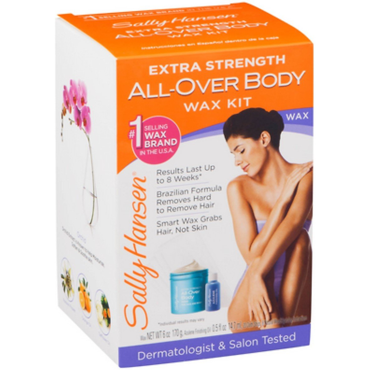 Sally Hansen Extra Strength All-Over Body Wax Hair Removal Kit 1 ea (Pack of 4)