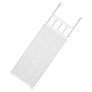 Cabilock Expandable Closet Tension Shelf Rod Adjustable Storage Rack Organizer DIY Divider Separator for Cabinet Wardrobe Cupboard Kitchen Bathroom White S